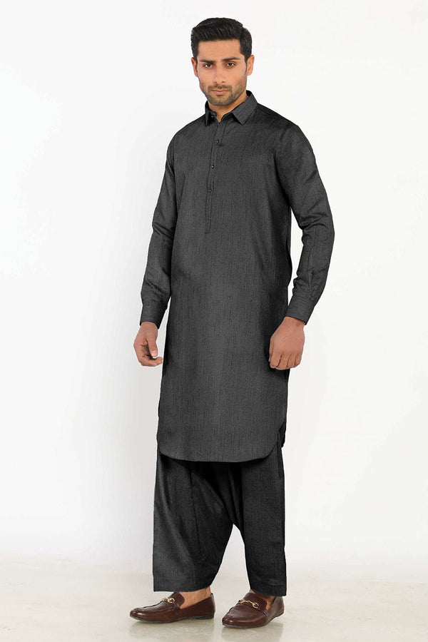 Cotton Grey Unstitched Suit For Men - Prime Point Store